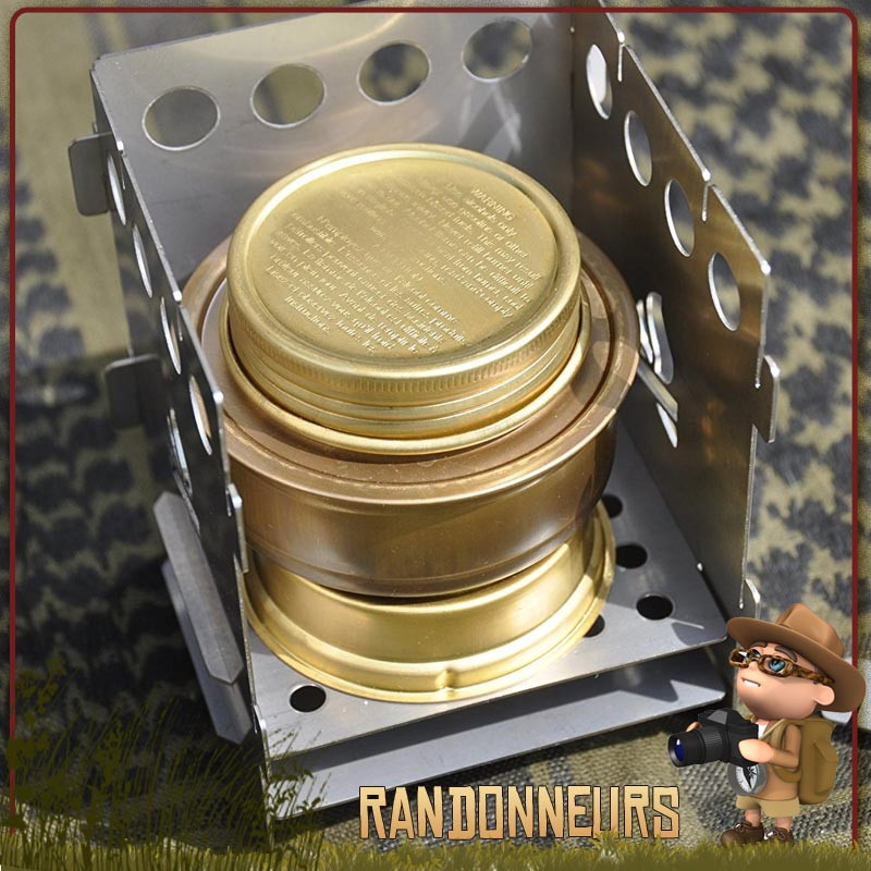 Réchaud à bois pliant Bushbox Bushcraft Essentials acier inox robuste