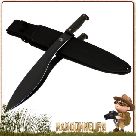 Machette type bushcraft 42 cm acier 420 manche gomme Puma Tec survie
