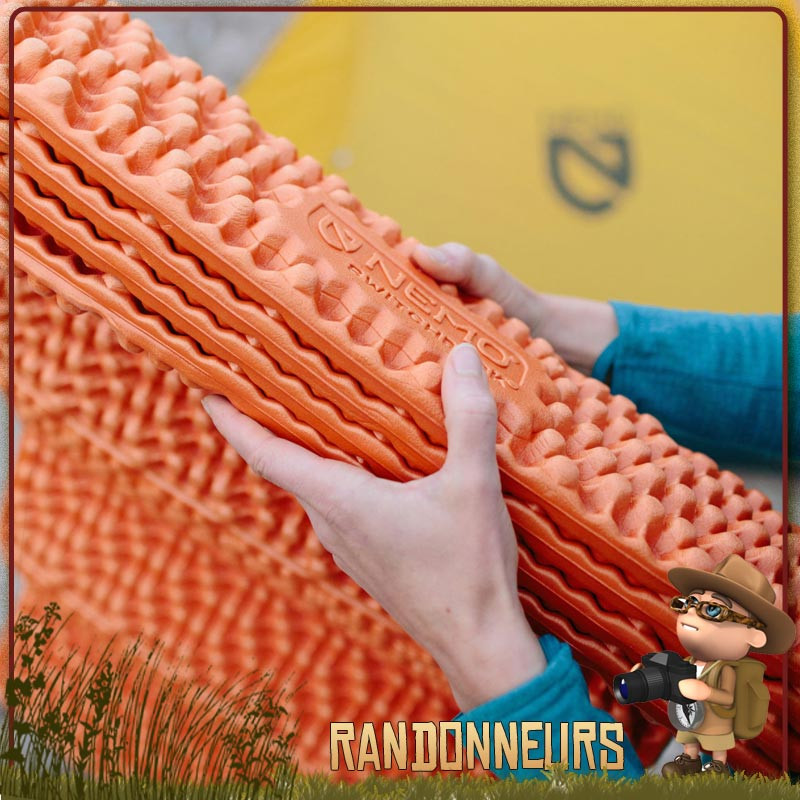 Matelas mousse SwitchBack Ultra Light Short Nemo alvéoles aluminisées