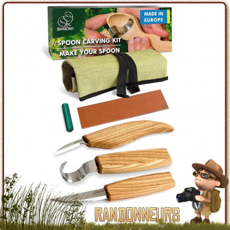 Kit Complet couteau Outils à Sculpter S13 Beavercraft bois bushcraft