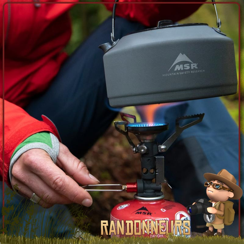 Réchaud Pocket Rocket Deluxe MSR puissant léger avec piezzo pare vent