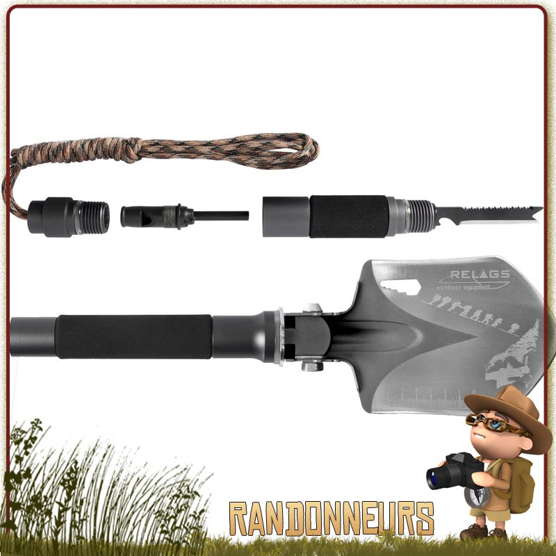 Pelle de Survie 10 en 1 Relags bivouac bushcraft aventure raid 4x4